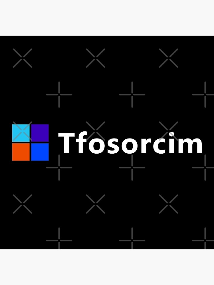 "Tfosorcim Parody Logo" Poster for Sale by Umairuem | Redbubble
