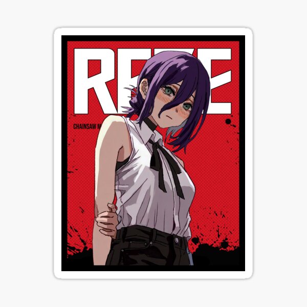 "Reze Chainsaw Man Red Comic Design" Sticker for Sale by IkaXII | Redbubble