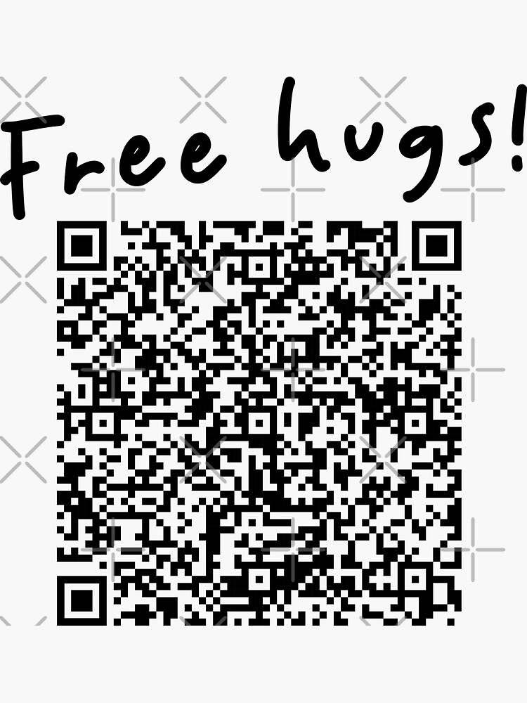 "Free Animal Hugs QR code" Sticker for Sale by MaisonDeNo | Redbubble