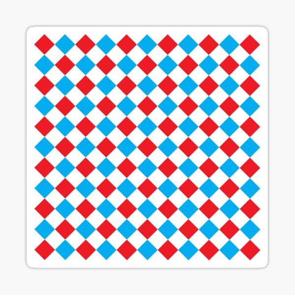 "White, Blue and Red Flag Virginia Checkerboard" Sticker for Sale by ...