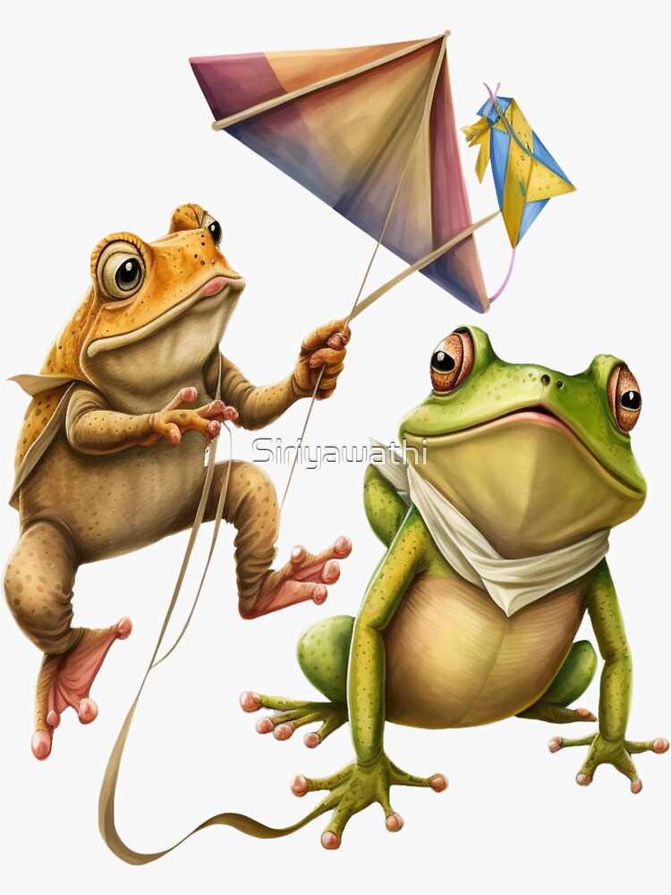 "Frog And Toad Are Friends Flying A Kite" Sticker for Sale by ...
