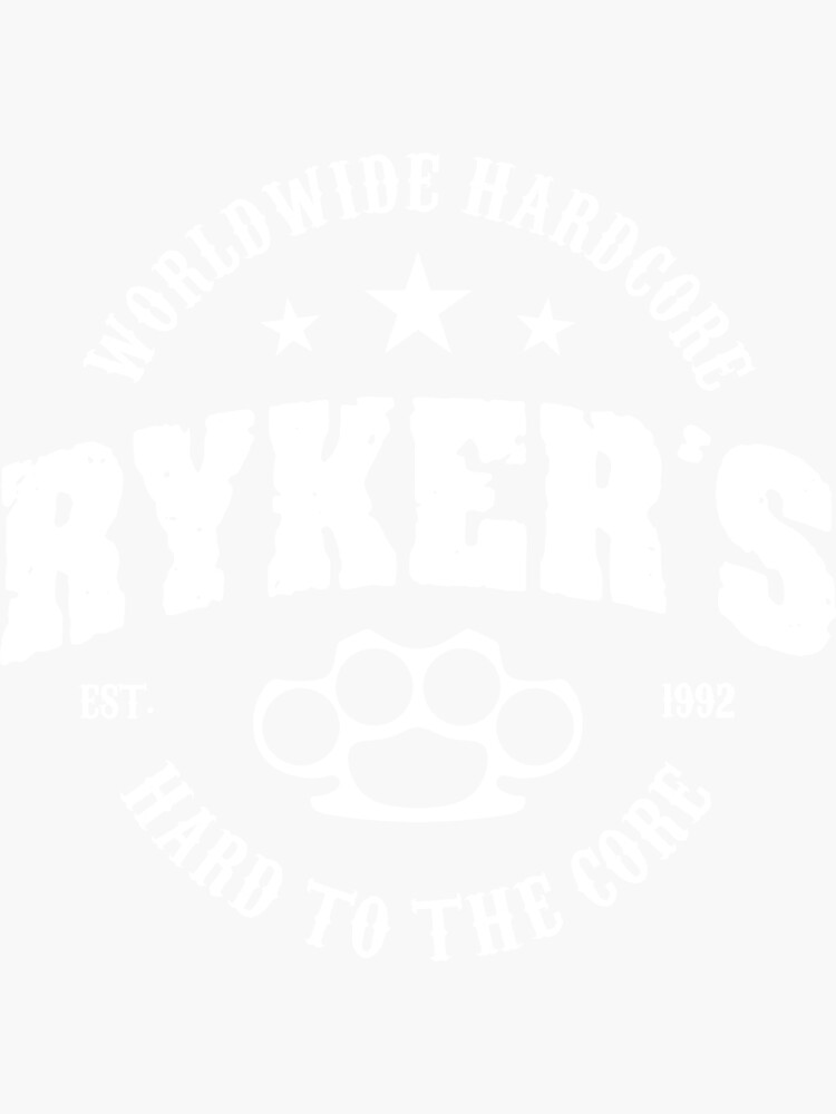 "RYKER'S BAND world wide hardcore" Sticker for Sale by krystasteward ...