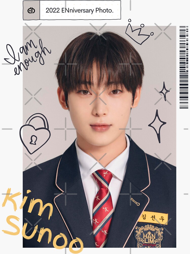 "ENHYPEN 2022 ENniversary ID edit (Sunoo)" Sticker for Sale by ...