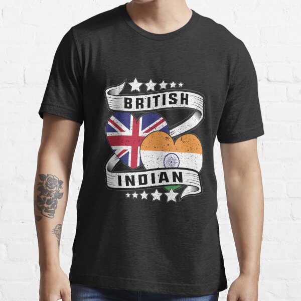 "British and Indian shirt Half British and Half Indian flag" T-shirt ...