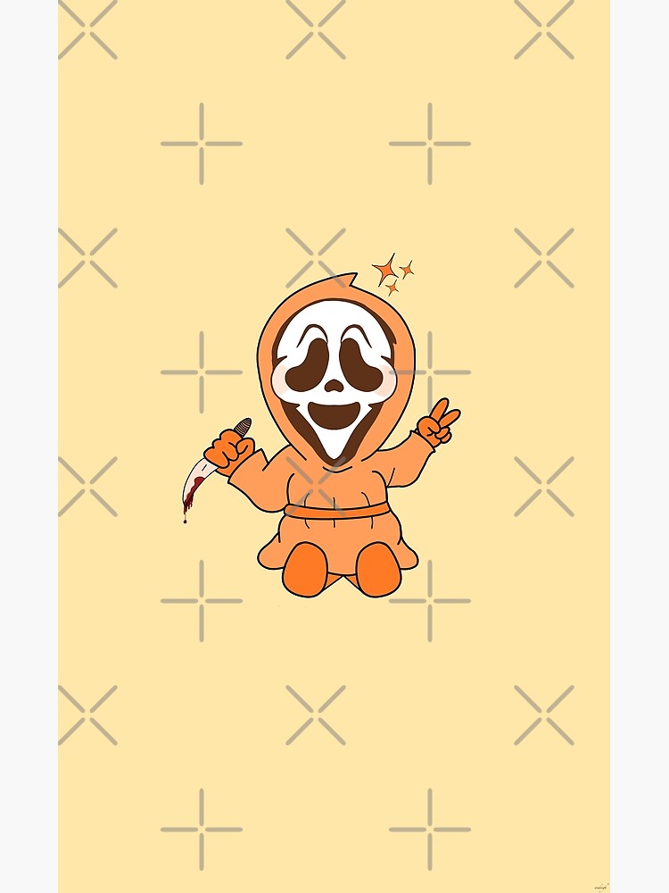 "Cute Orange Ghostface Art" Poster for Sale by ArtByNoName | Redbubble
