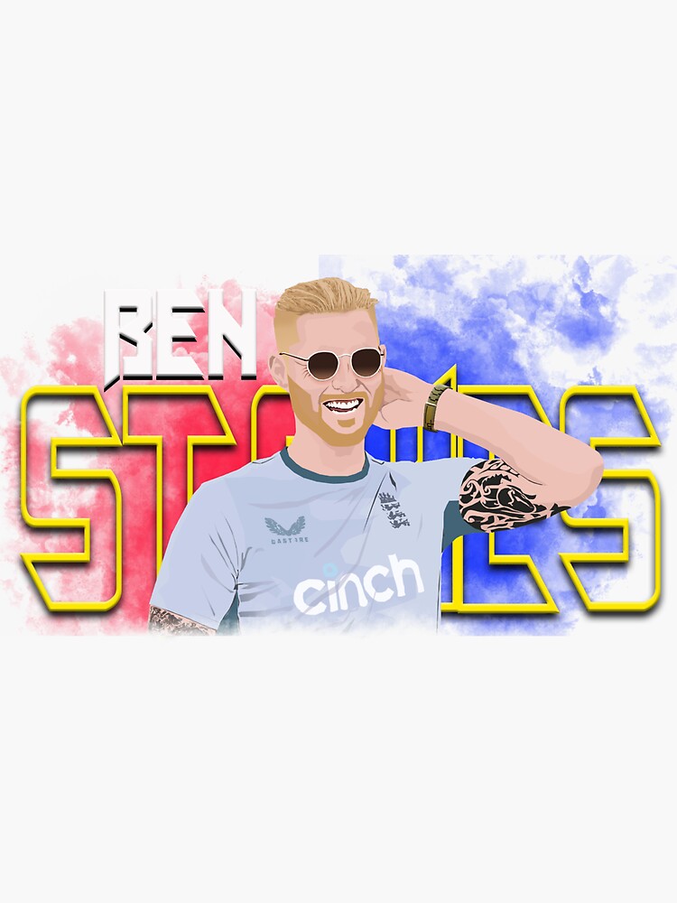 "Ben Stokes Digital Artwork" Sticker for Sale by VNWofficial | Redbubble