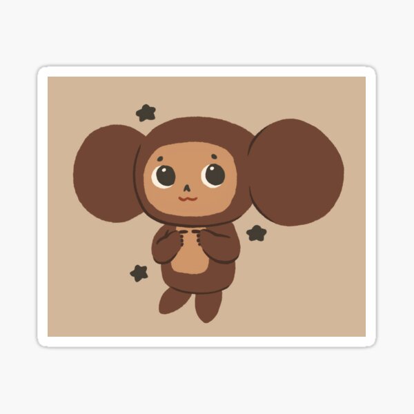 "Cheburashka" Sticker for Sale by shrimpedchip | Redbubble