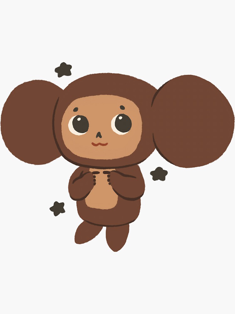 "Cheburashka (Transparent)" Sticker for Sale by shrimpedchip | Redbubble