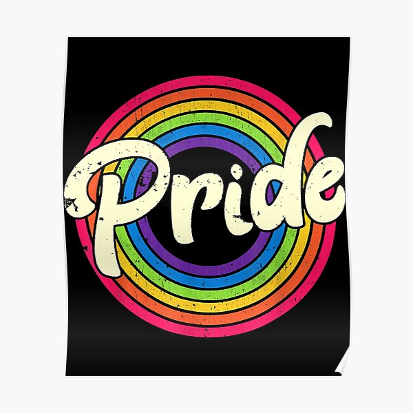 Gay Pride Vintage Lgbt Rainbow Flag Lesbian Bisexual Poster For Sale