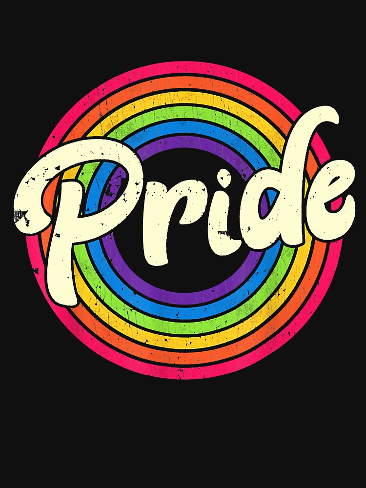 "Gay Pride Vintage LGBT Rainbow Flag Lesbian Bisexual" T-shirt for Sale ...