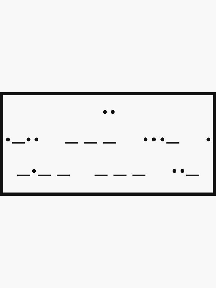 ""I Love You" in Morse Code" Sticker for Sale by TheLazyCompany | Redbubble