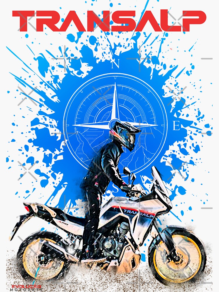 "XL 750 Transalp 2022" Sticker for Sale by Evomotoarte | Redbubble