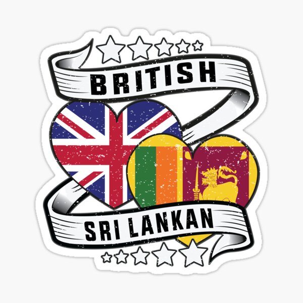 British And Sri Lankan Shirt Half British And Half Sri Lankan Flag Sticker For Sale By