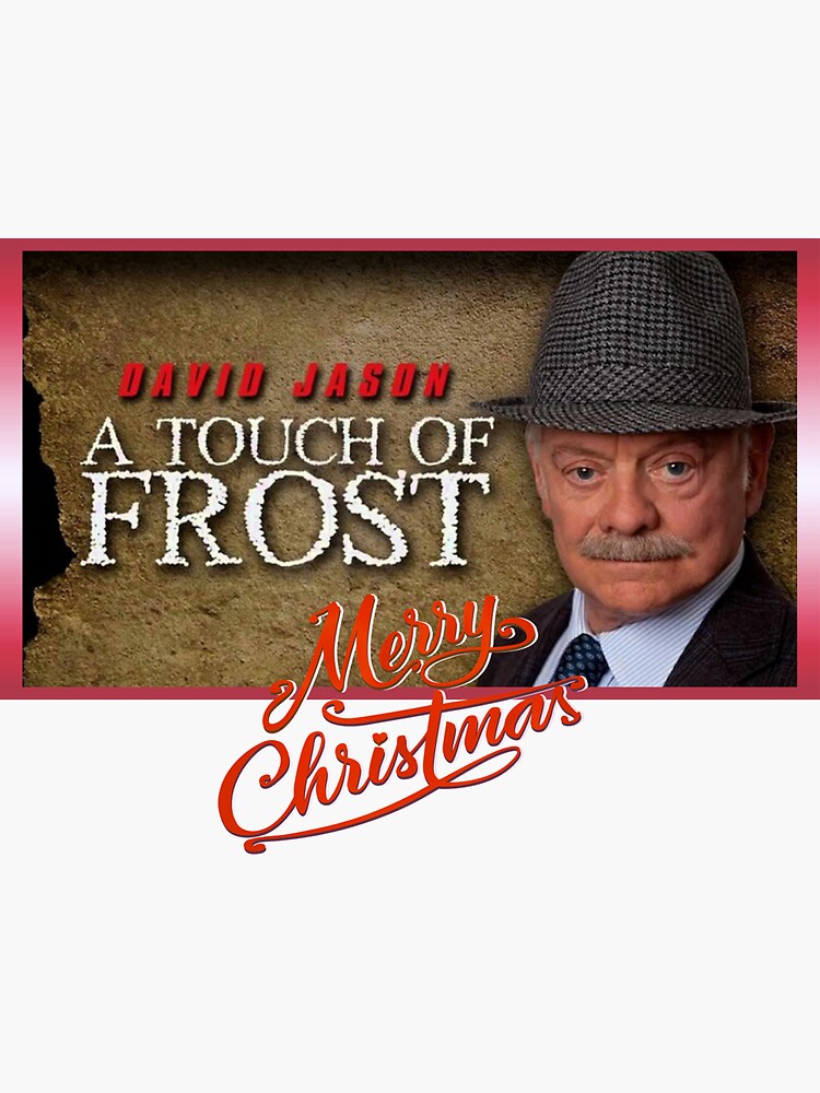 "Merry Christmas DI Frost (on Black)" Sticker for Sale by PawsitiveMum3 ...