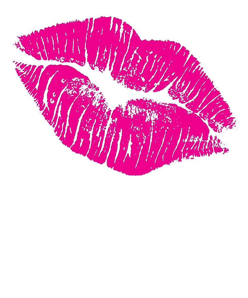 "80s Hot Pink Lips" by MayDayDesigns | Redbubble