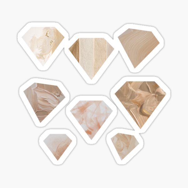 "Neutral textured diamonds, sticker pack" Sticker for Sale by beskrajem ...