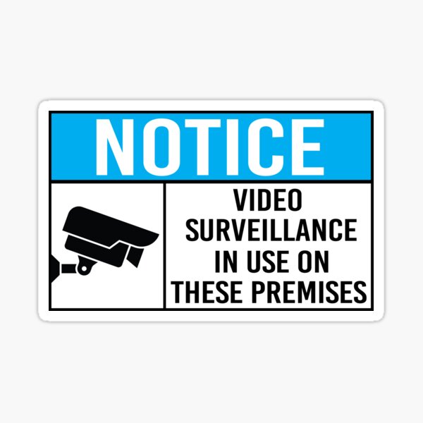 "video surveillance in use on these premises camera security warning ...