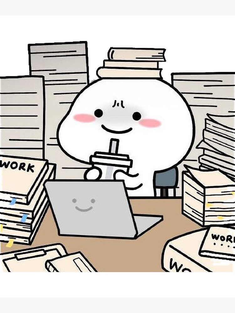 "Pentol Drink Milk Tea, Pentol Tired At Work" Poster for Sale by ...