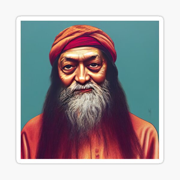 "Osho Rajneesh" Sticker for Sale by Alcaselzer | Redbubble
