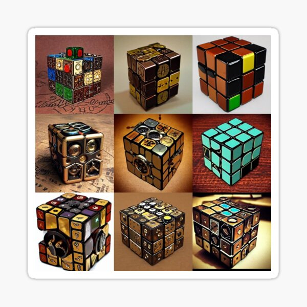 "Rubiks cube Digital Art " Sticker for Sale by SalSunny | Redbubble