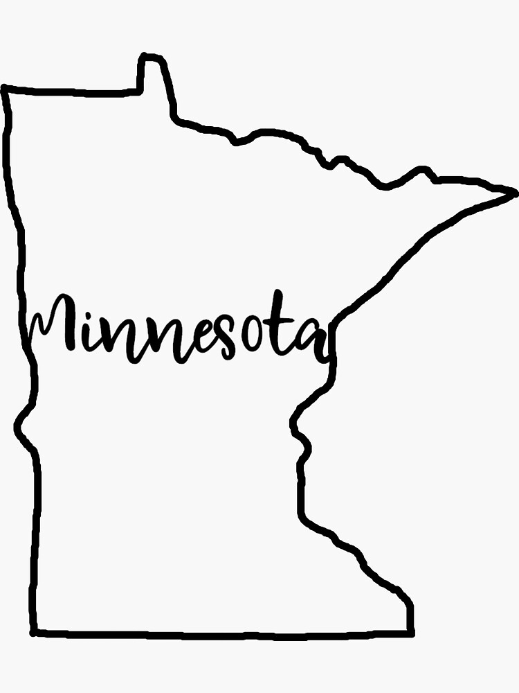 "Minnesota with letters" Sticker for Sale by jorniecoon | Redbubble