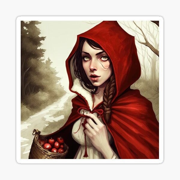 "Red Riding Hood" Sticker for Sale by soria-moria | Redbubble