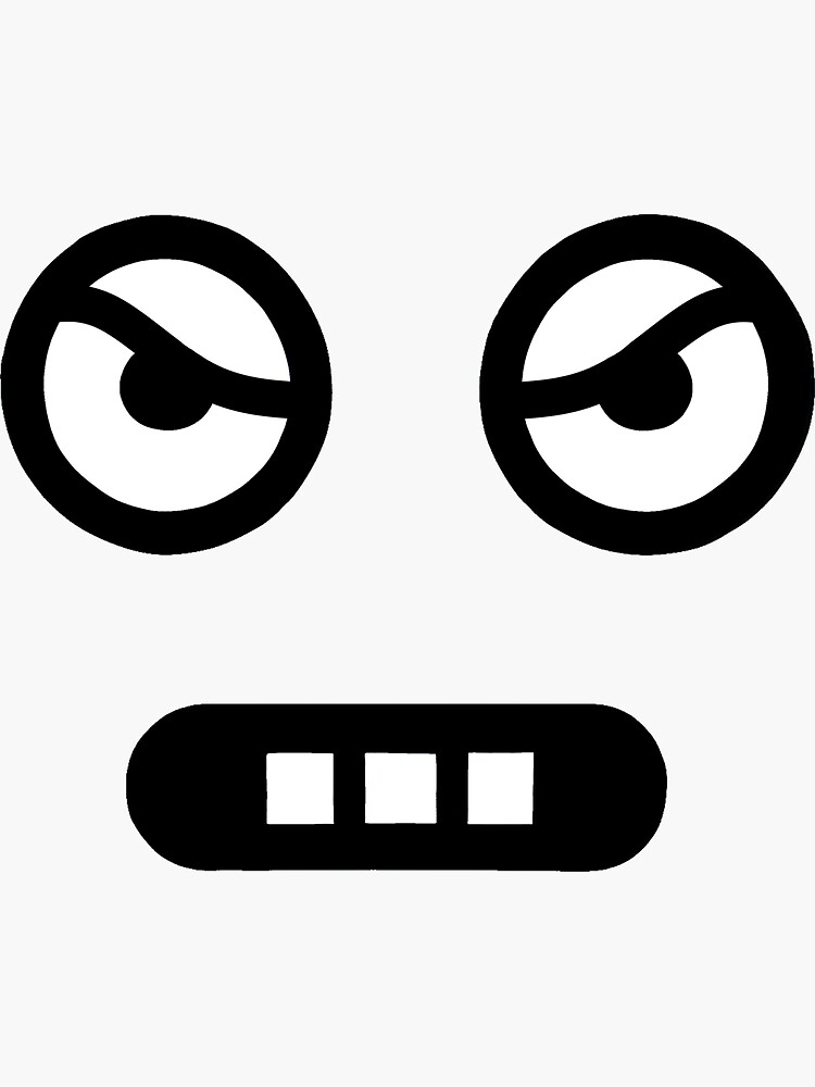 "Angry Face" Sticker for Sale by PNINU | Redbubble