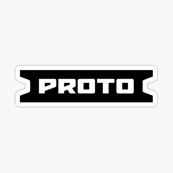 "Funny Proto Black Version" Sticker for Sale by BrannonErnser | Redbubble