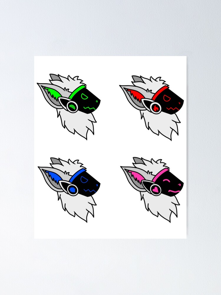"Protogen Sticker Pack" Poster for Sale by BrannonErnser | Redbubble