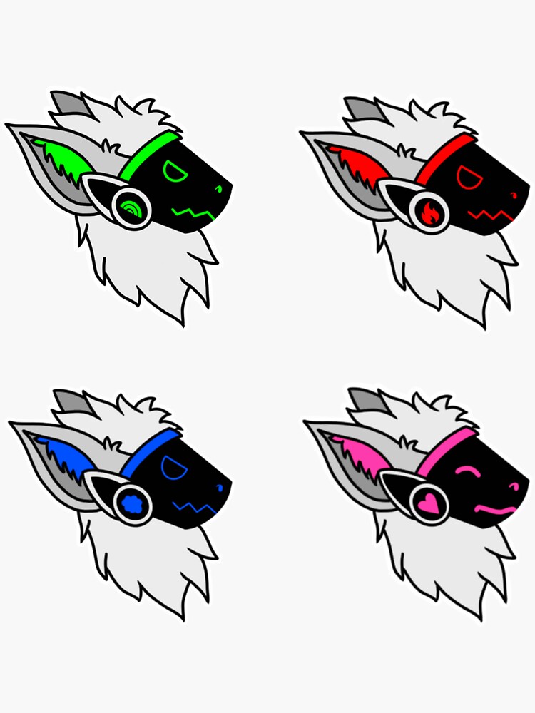"Protogen Sticker Pack" Sticker for Sale by BrannonErnser | Redbubble