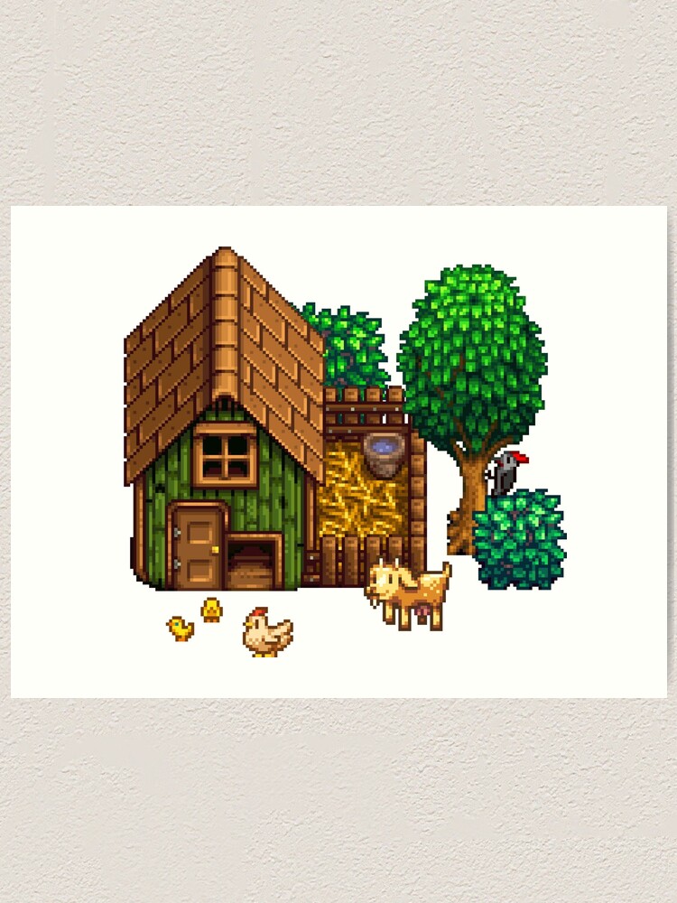 "Retro Pixel Farm House" Art Print by maybeoffensive | Redbubble