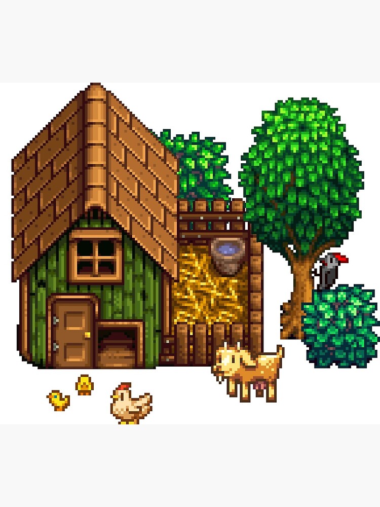 "Retro Pixel Farm House" Art Print by maybeoffensive | Redbubble