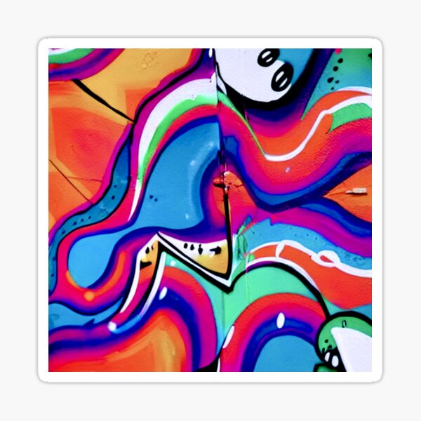 "Trippy Ghost Graffiti" Sticker for Sale by TheGroovyTop | Redbubble