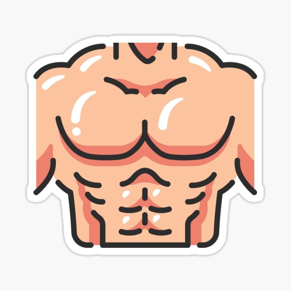 "Muscle Man Body Gym" Sticker for Sale by MrMuco | Redbubble