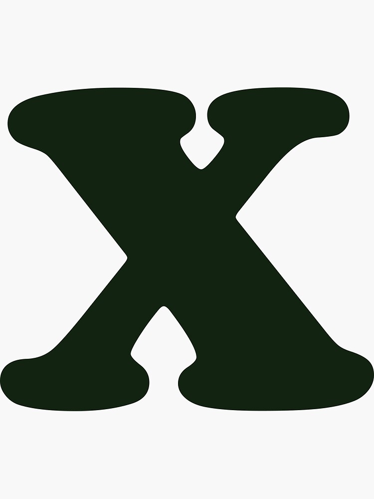 "Letter X, Initial X" Sticker for Sale by T-Caroline | Redbubble