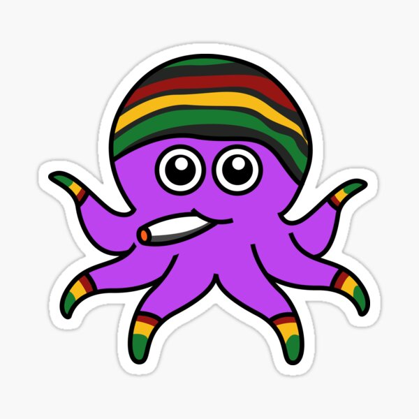 "Octopia-art Jamaica drawing" Sticker for Sale by Blondiabshop | Redbubble