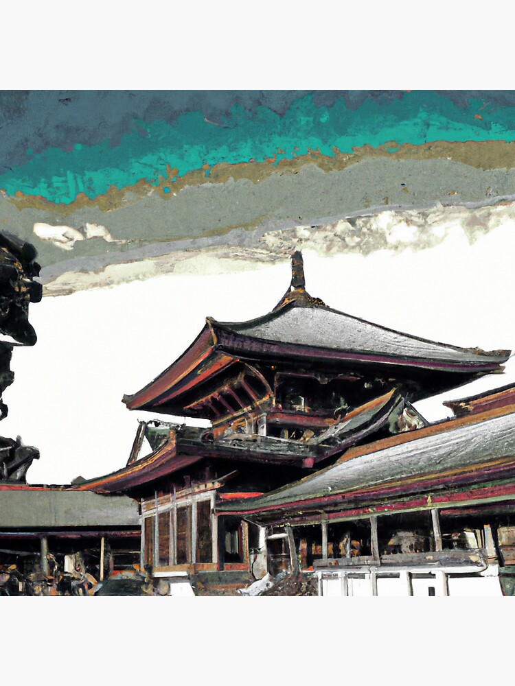 "Naritasan Shinsho-ji Temple, Narita, Ukiyo-e, Japanese" Sticker for ...