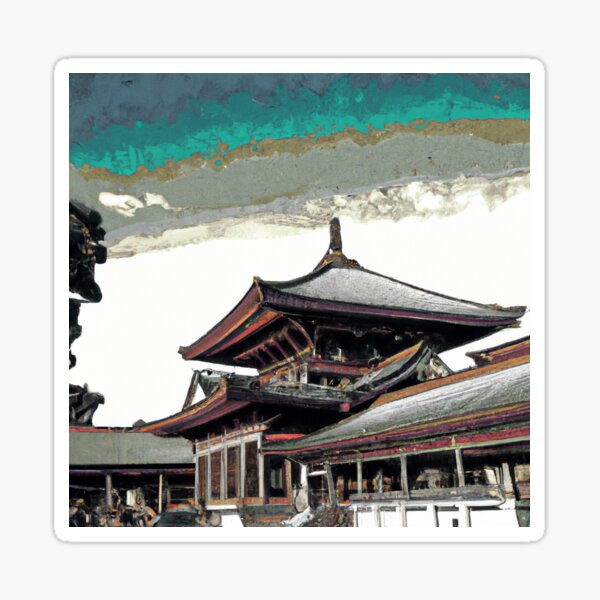 "Naritasan Shinsho-ji Temple, Narita, Ukiyo-e, Japanese" Sticker for ...