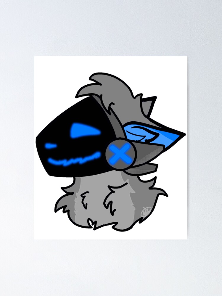"Protogen head blue" Poster for Sale by FinnCorwin | Redbubble