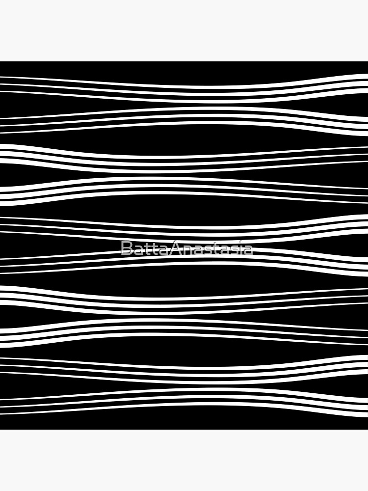 "Horizontal wavy lines - black" Sticker for Sale by BattaAnastasia ...