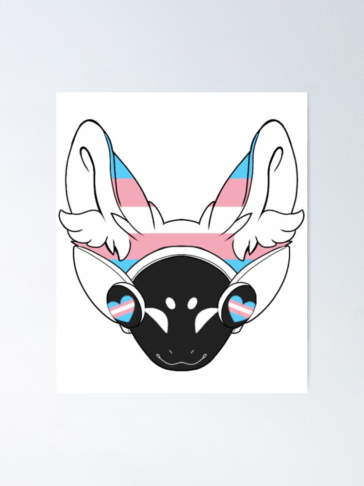 "Trans Pride Protogen" Poster for Sale by FinnCorwin | Redbubble