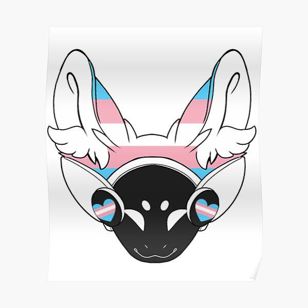 "Trans Pride Protogen" Poster for Sale by FinnCorwin | Redbubble