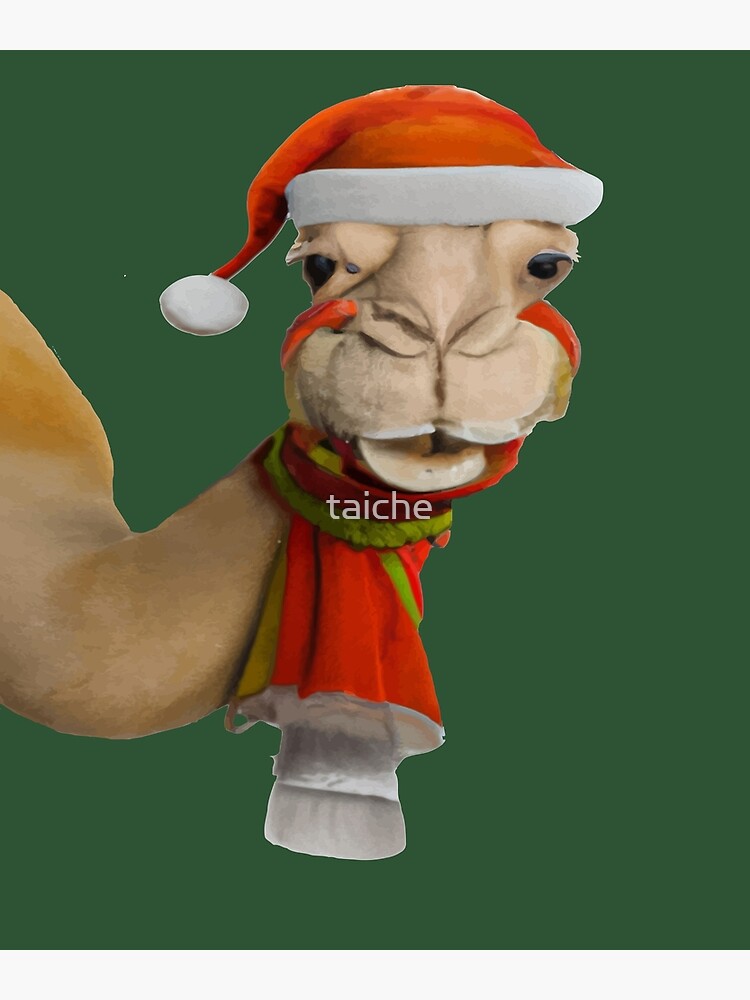 "Adorable Camel Wearing Santa Hat Christmas Zoo Animal" Poster for Sale ...