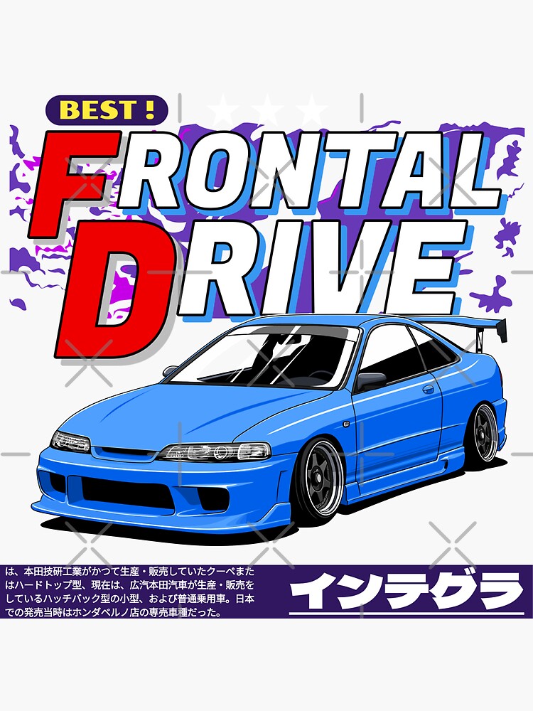 "JDM Legends integra (blue)" Sticker for Sale by JayPaburisat | Redbubble