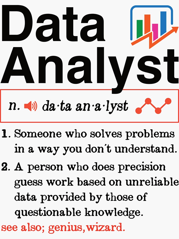 "Data Analyst Gift Data Analytics Funny Data Analyst Definition ...