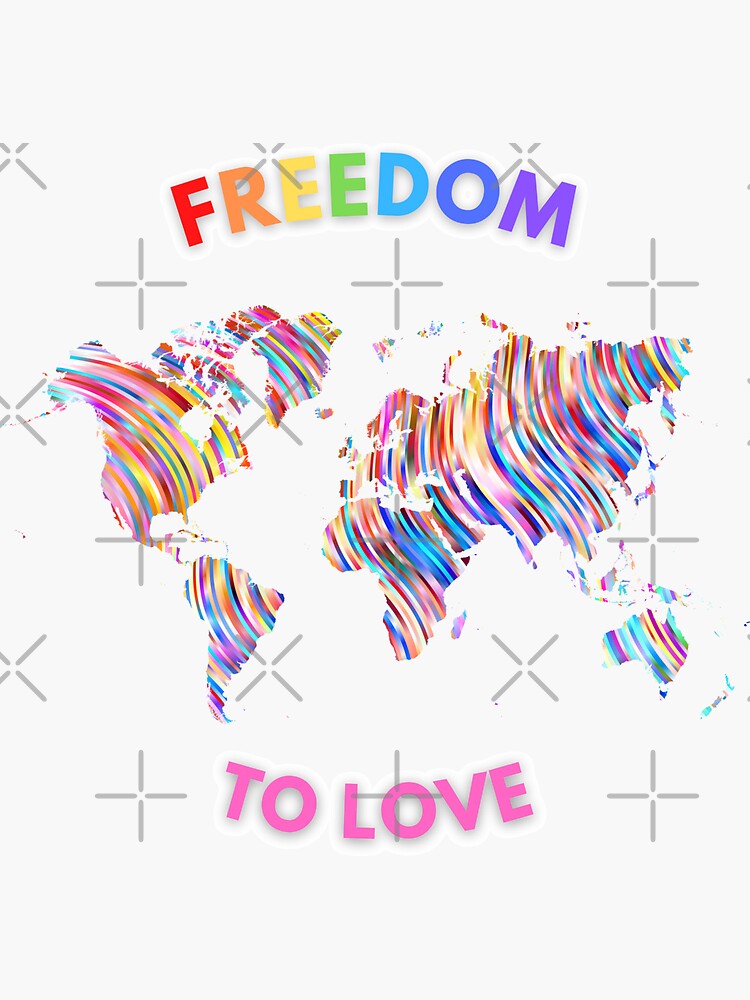 "Pride, Freedom to love, Love is love" Sticker for Sale by Magicool ...