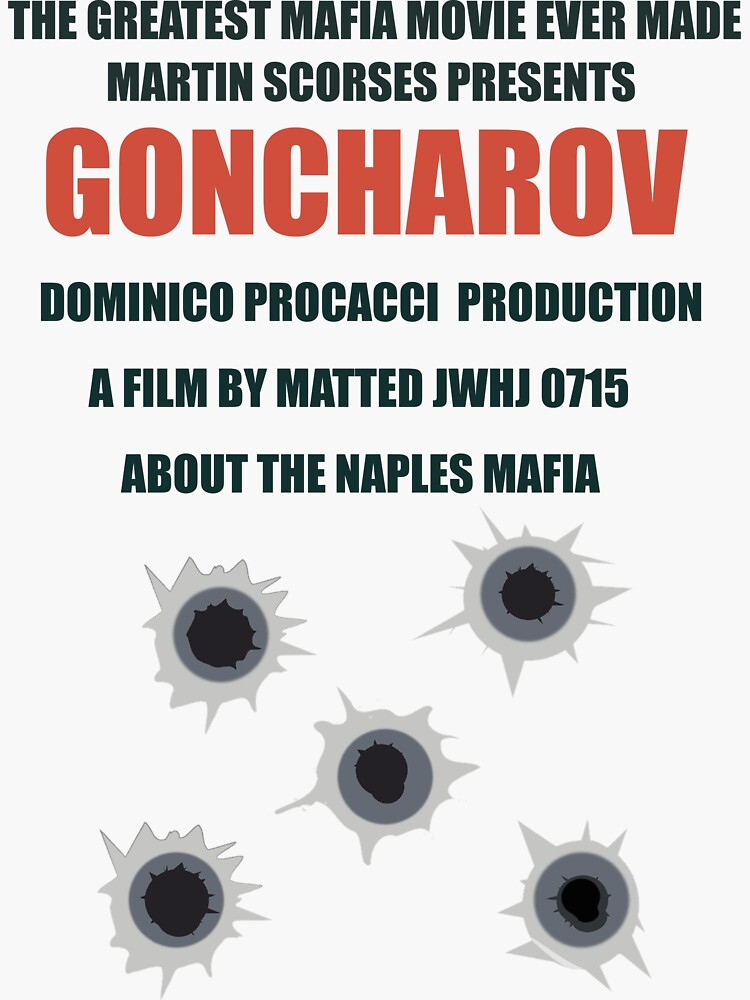 "Goncharov" Sticker for Sale by younessalmi | Redbubble