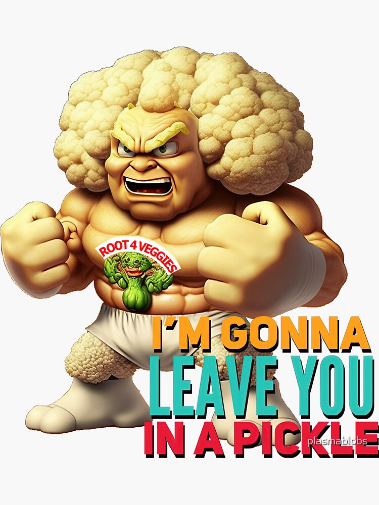 "Cauliflower Man Pickle leave you hard attitude fight talk ready white ...