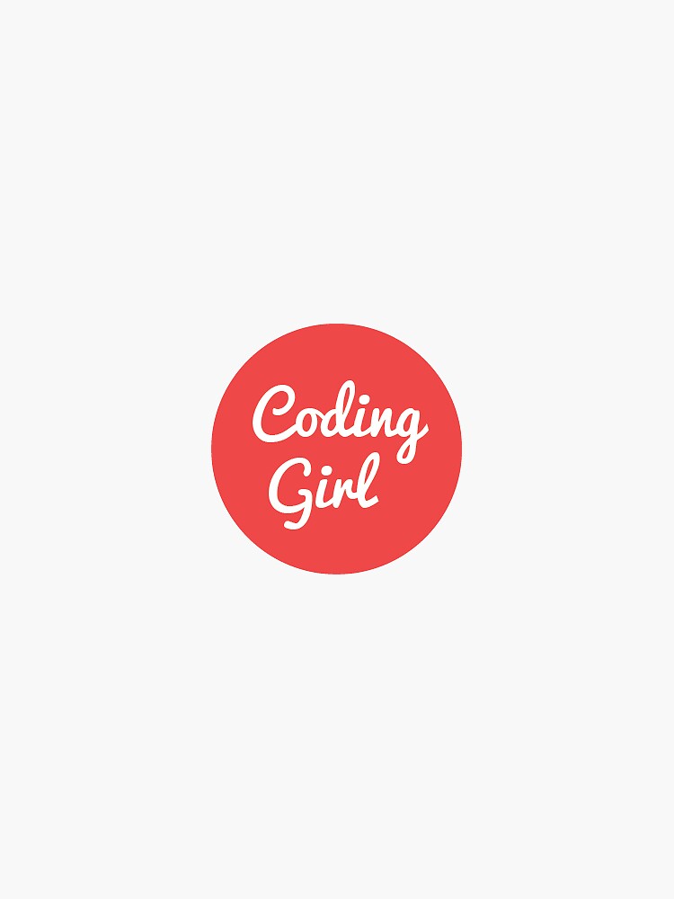 "Coding Girl Sticker" Sticker by kiknag | Redbubble