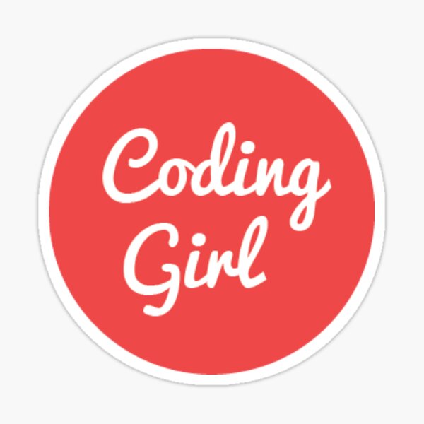 "Coding Girl Sticker" Sticker by kiknag | Redbubble